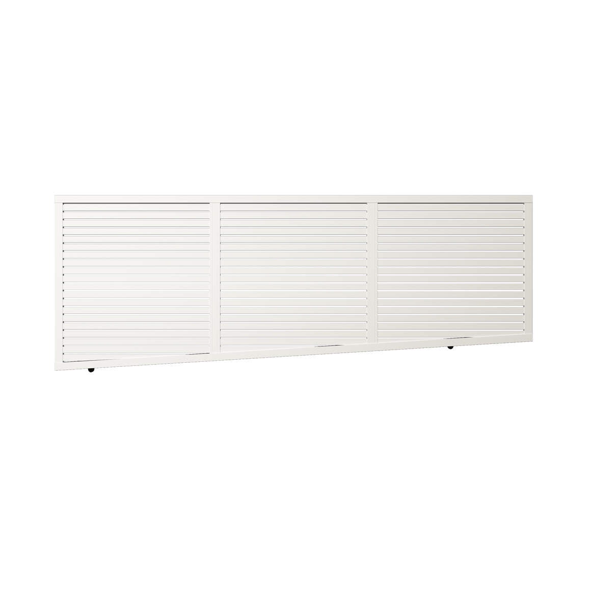 Horizontal Slat Sliding Gate | Raked Bottom Gate for Sloped Driveways ...
