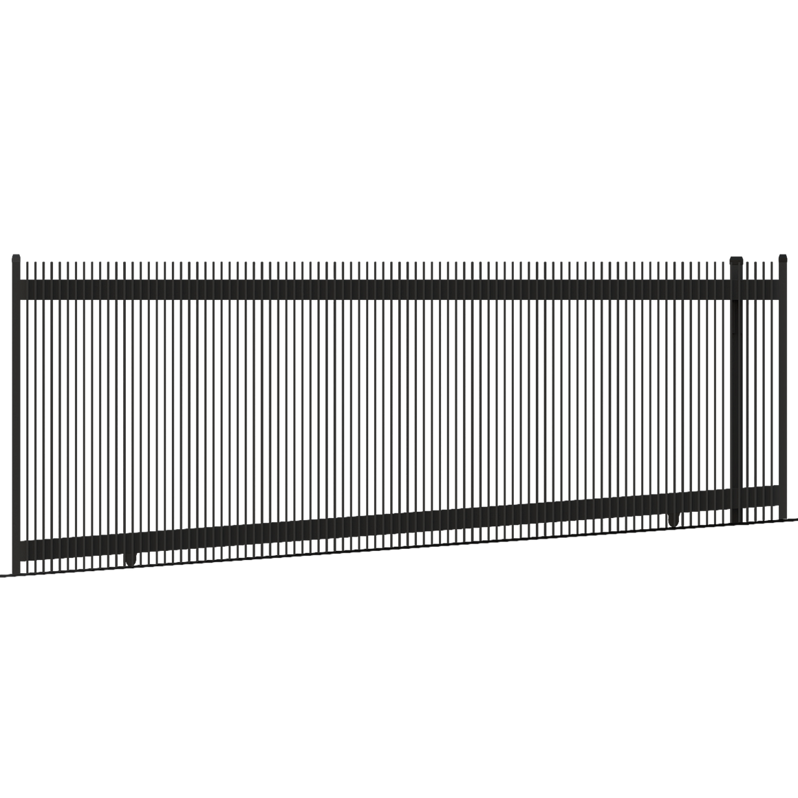 Raked Bottom Sliding Gate | Custom Aluminium Gate for Sloped Driveways ...